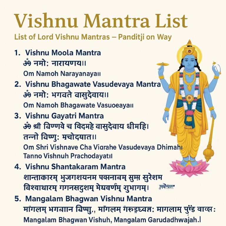 Vishnu Mantra List | List of Lord Vishnu Mantras