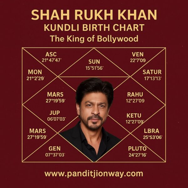 Shah Rukh Khan Kundli Birth Chart: The King of Bollywood