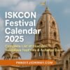 ISKCON Festival Calendar 2025 | Complete List of Ekadashi, Vaishnava ...