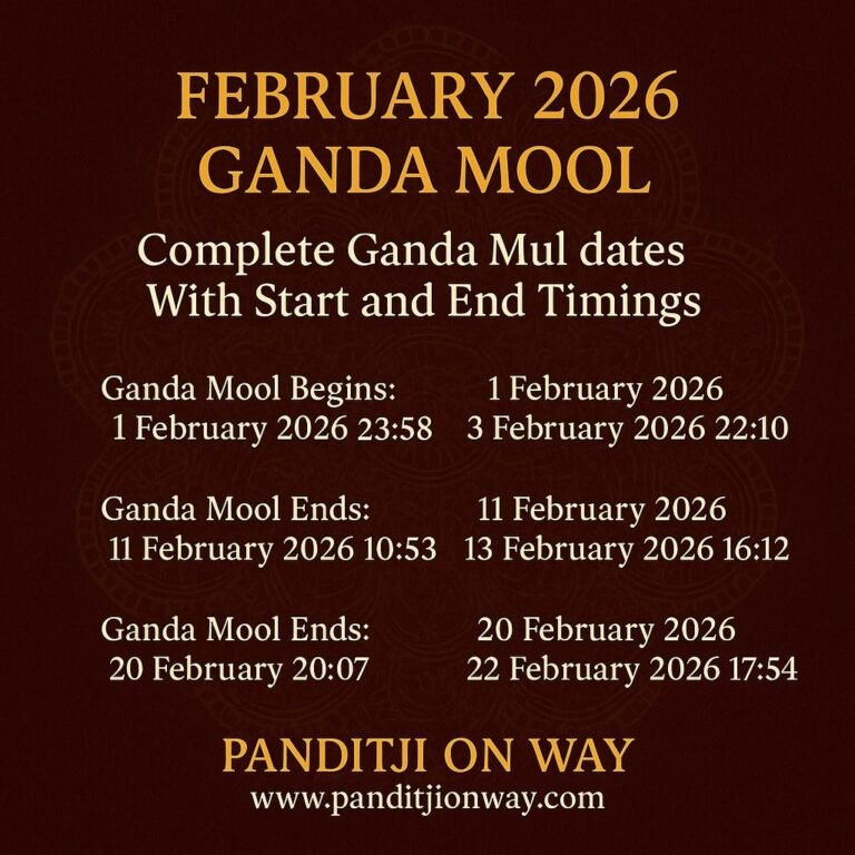 Gandanta Nakshatra 2026 - Panditji on way