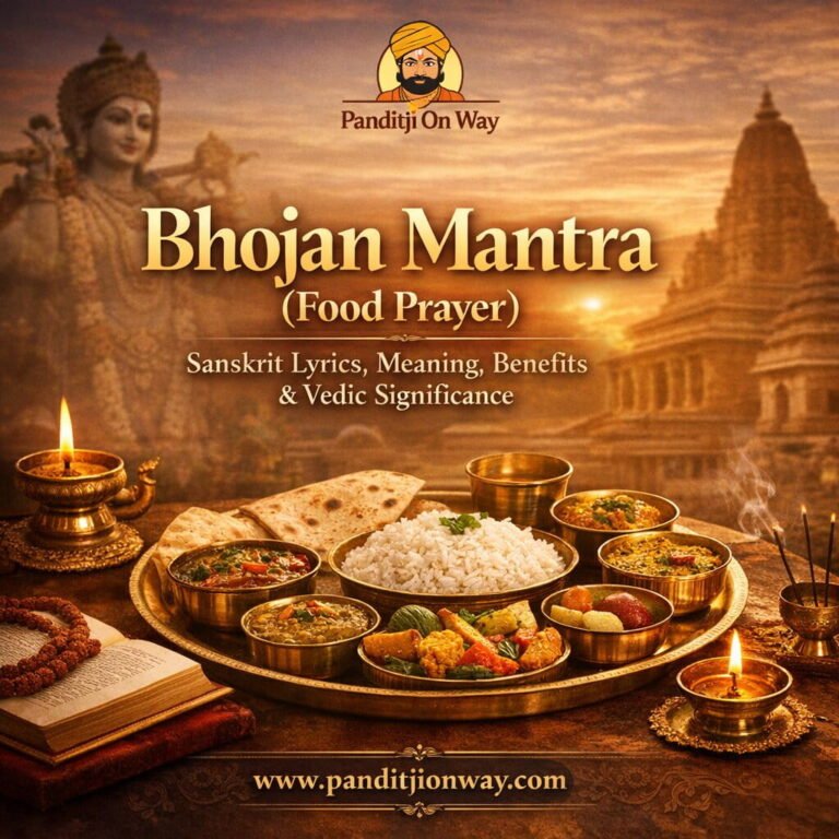 Bhojan Mantra with Meaning - Panditji on way