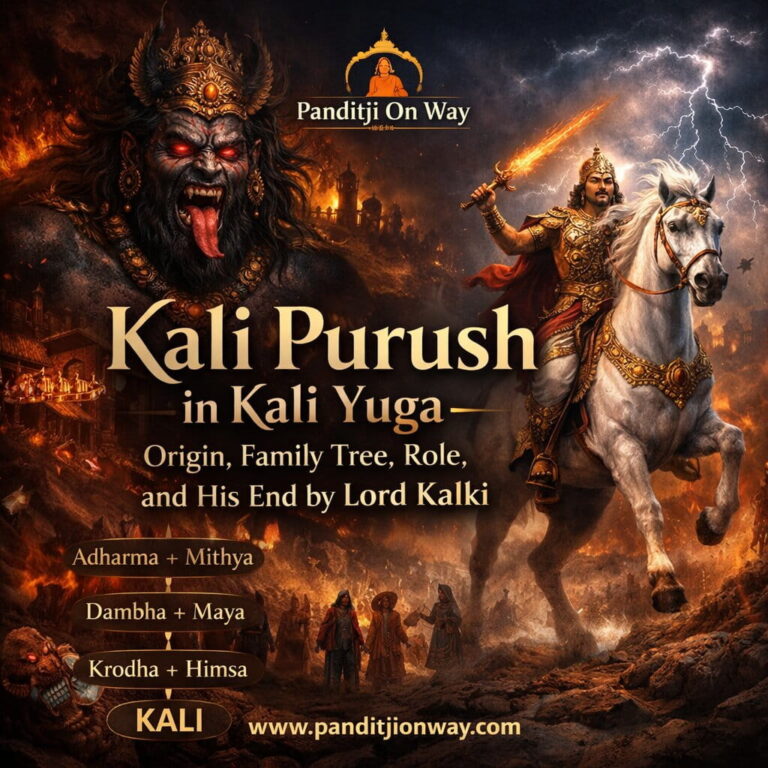 Kali Purush in Kali Yuga: Origin, Complete Family Tree and His End by ...
